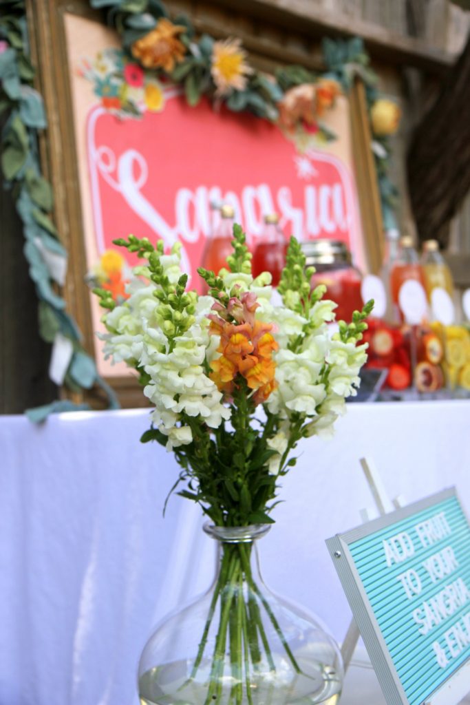 the prettiest sangria bar